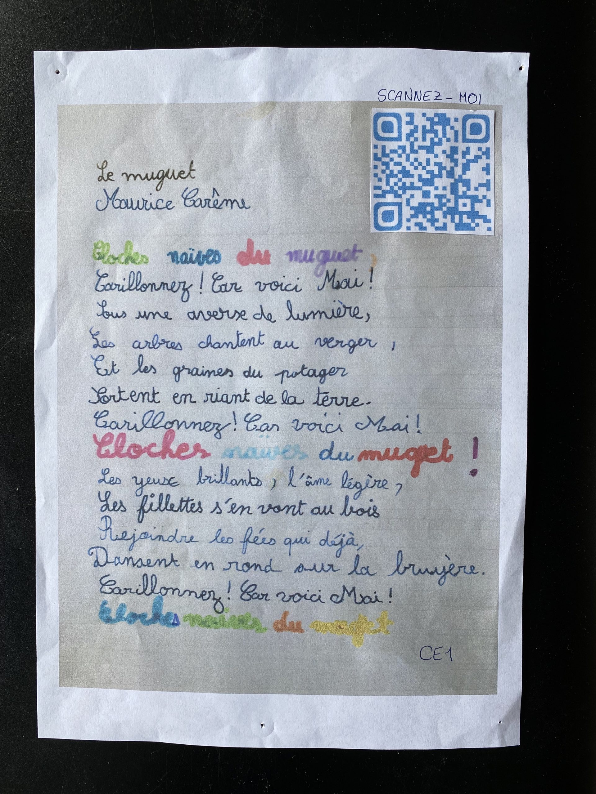 CE1 : Le muguet pour célébrer le Mai des langues AEFE - EFSD